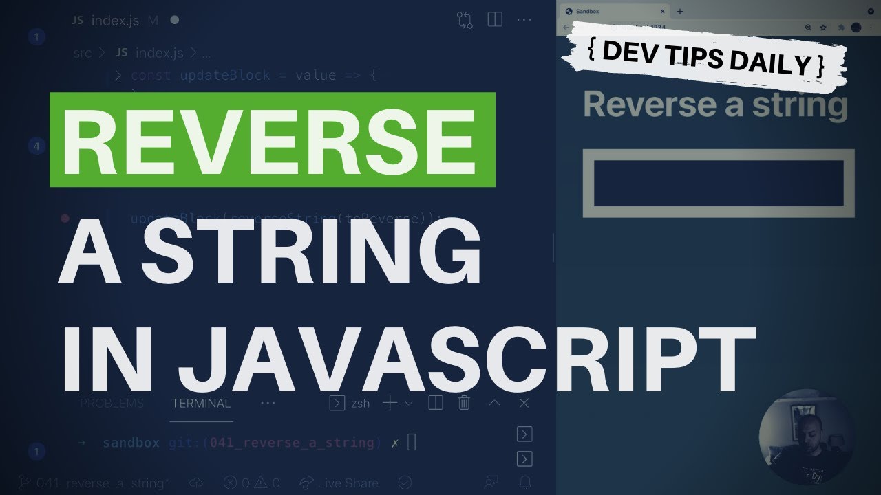 DevTips Daily: How to reverse a string in JavaScript