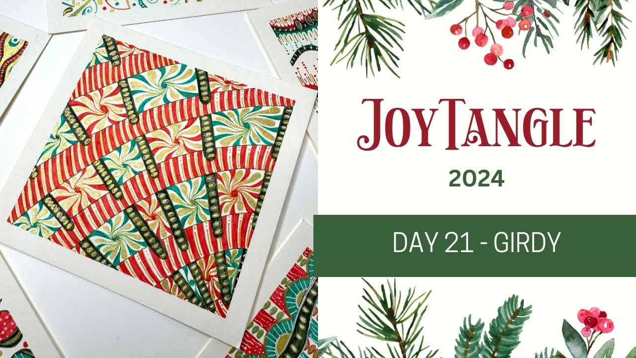 Easy Zentangle Pattern Tutorial | Girdy | JoyTangle Day 21