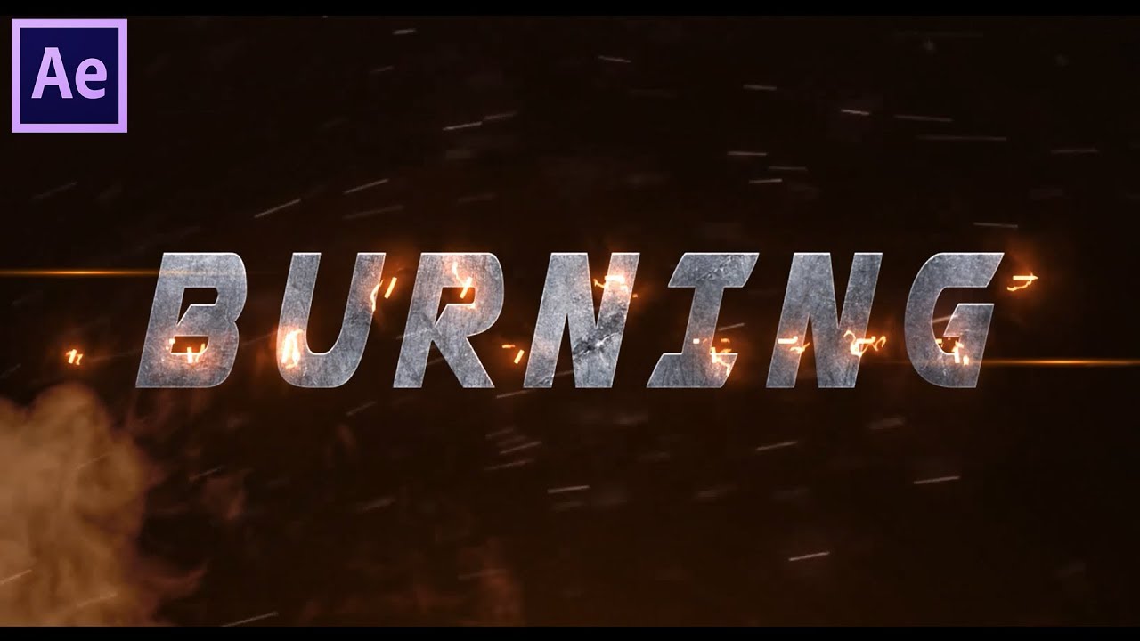 Burning TEXT Animation AFTER EFFECTS  ( Easy Tutorial )
