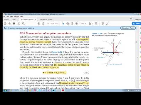 Chap 12.5 - Conservation of angular momentum (a): rotational equation of motion (particle)