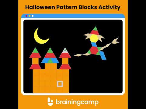 Spook-tacular Halloween Fun with Pattern Blocks! #mathmanipulatives #brainingcamp