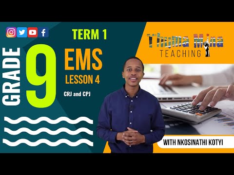 Gr9 EMS | Term1 Lesson 4 | Trading business: Journals (CRJ & CPJ)