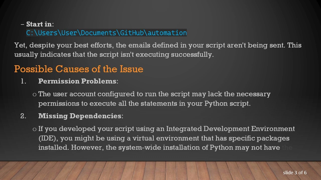Troubleshooting: Cannot Schedule a Python Script in Windows Task Scheduler