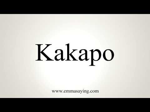 How To Pronounce Kakapo