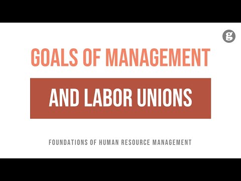 Goals of Management, Labor Unions and Society