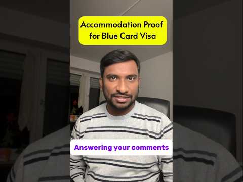 How to get accommodation proof for German Blue Card Visa?