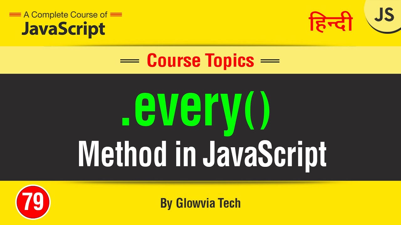 every method in JavaScript || every() Array Method Tutorial in Hindi/Urdu