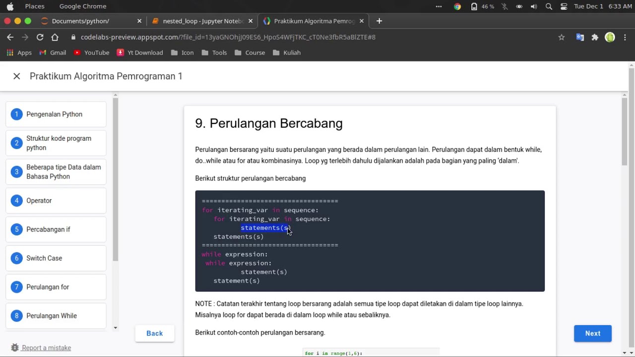 Nested Loop Python (Perulangan Bersarang)