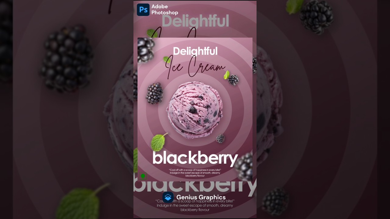 Creative Icecream Posters Design in Photoshop #photoshop #graphicdesgin #posterdesign #icecream
