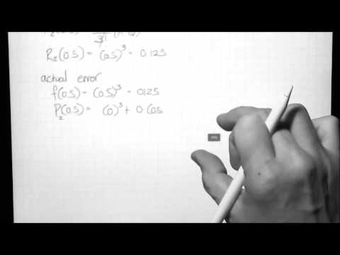 Taylor Polynomials and truncation error: 1st step to begin Numerical Analysis
