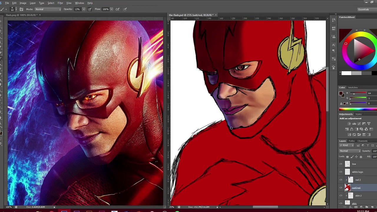 The Flash Timelapse Digital Painting