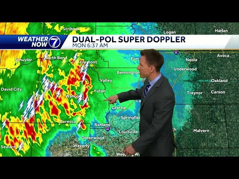 Storms roll in Monday morning, heat and humidity midweek