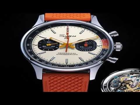 Sugess Pilot Watch ST19 Origin Movement Swanneck Wristwatch Mechanical Chronograph Sappire Crystal M
