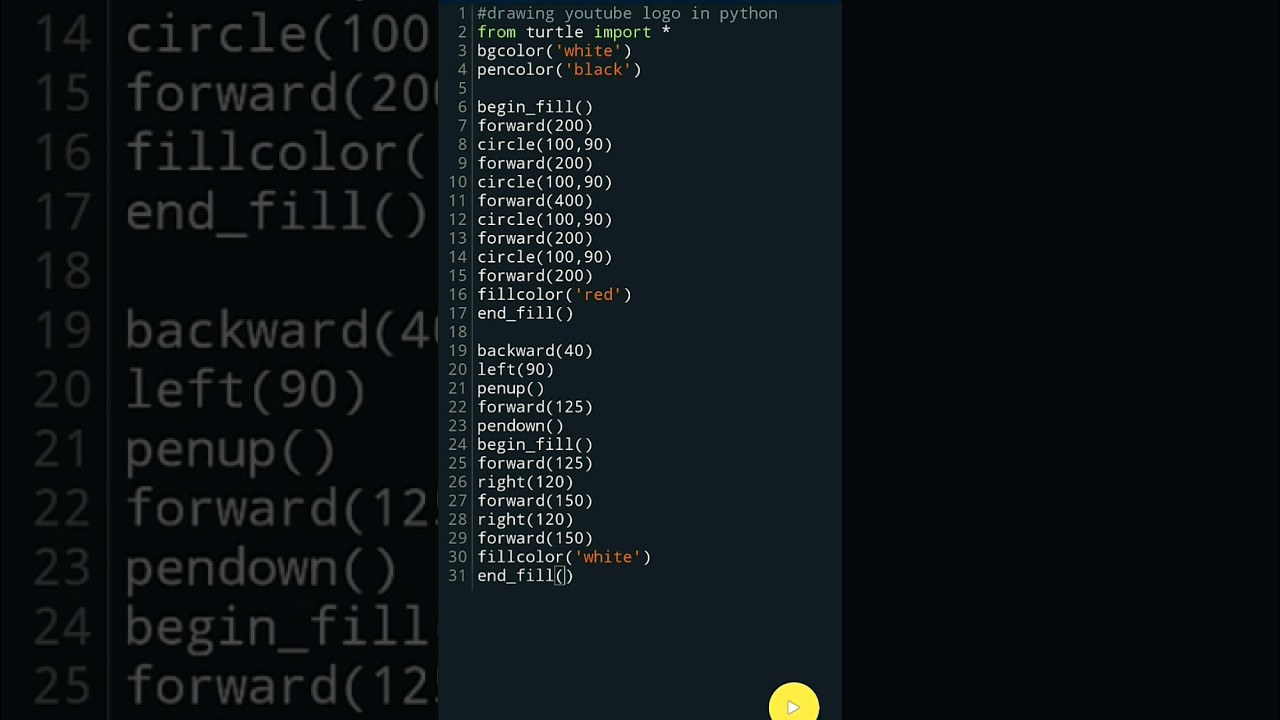 How to Draw YouTube Logo using Python turtle | Anukrat mishra | Youtube #python#pythonforbeginners