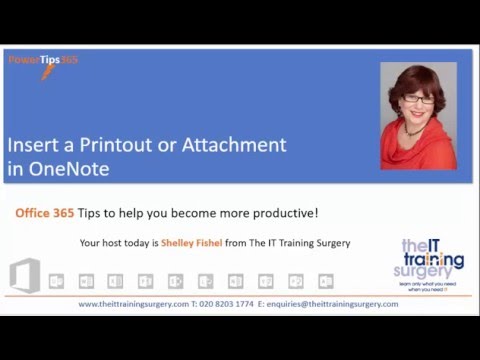 Insert Attachment or Printout in OneNote