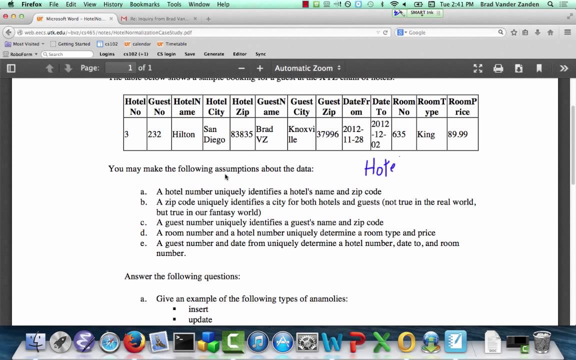 Sept 29 Normalization Case Study