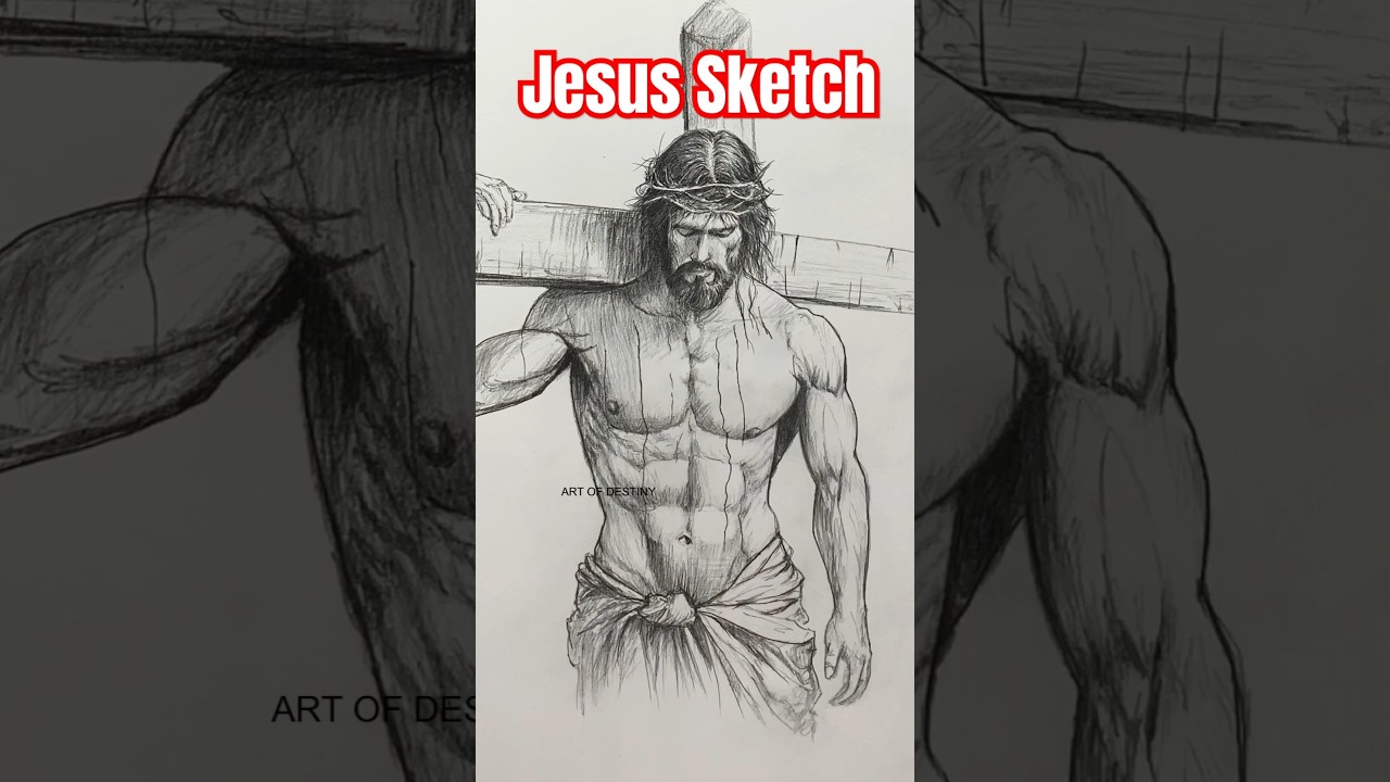 Jesus Christ drawing | Jesus Sketch | realistic sketch of jesus