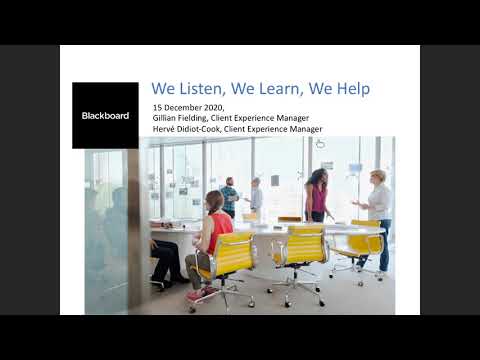 Blackboard: we listen, we learn and we help. [863]
