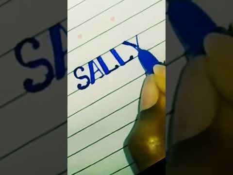 how to write Sally name in writing #shorts