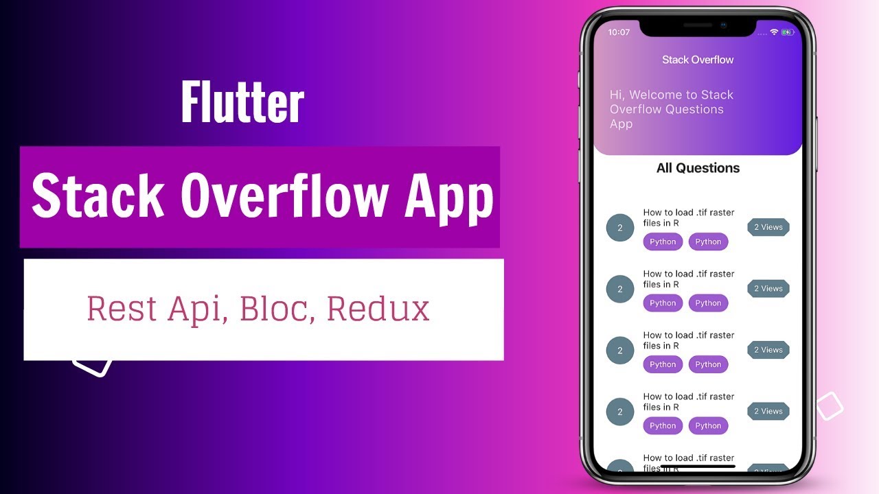 Flutter StackOverflow App Tutorial | Flutter Bloc | Redux