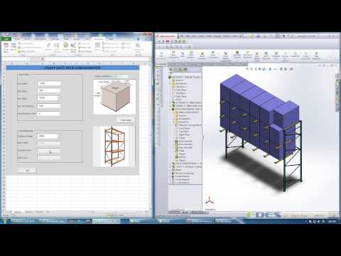 Heavy Duty Industrial Rack Automation Using Solidworks Excel.