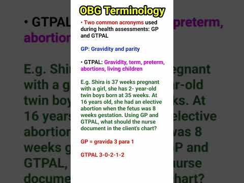 GTPAL GRAVIDA TERM PRETERM TERM ABORTION LIVING CHILDREN GTPAL Question