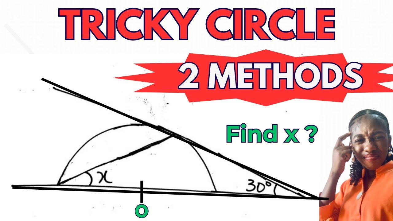 How to solve a Tricky Circle Geometry problem | 2 Methods| #geometry