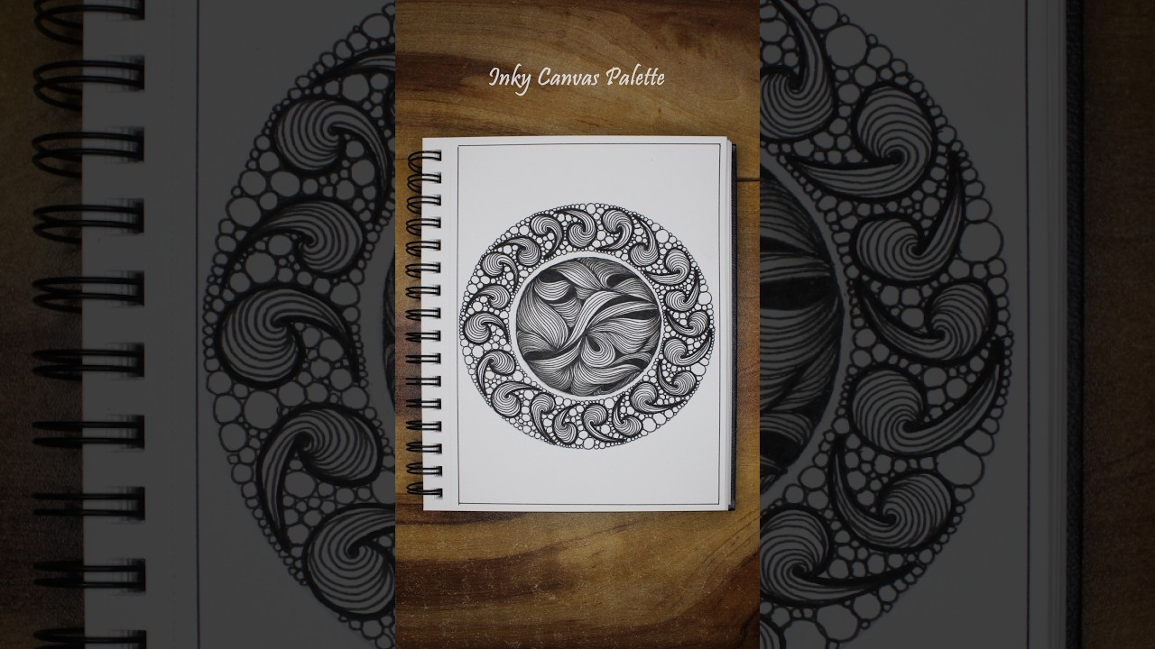 Relaxing Circular Doodle Art for Beginners 🗓️ Day 166 | Inky Canvas Palette