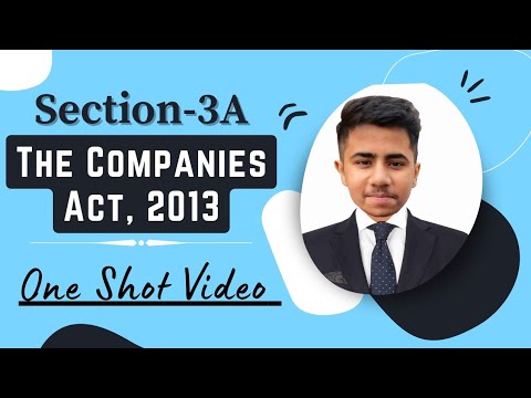 Section 3A | The Companies Act, 2013