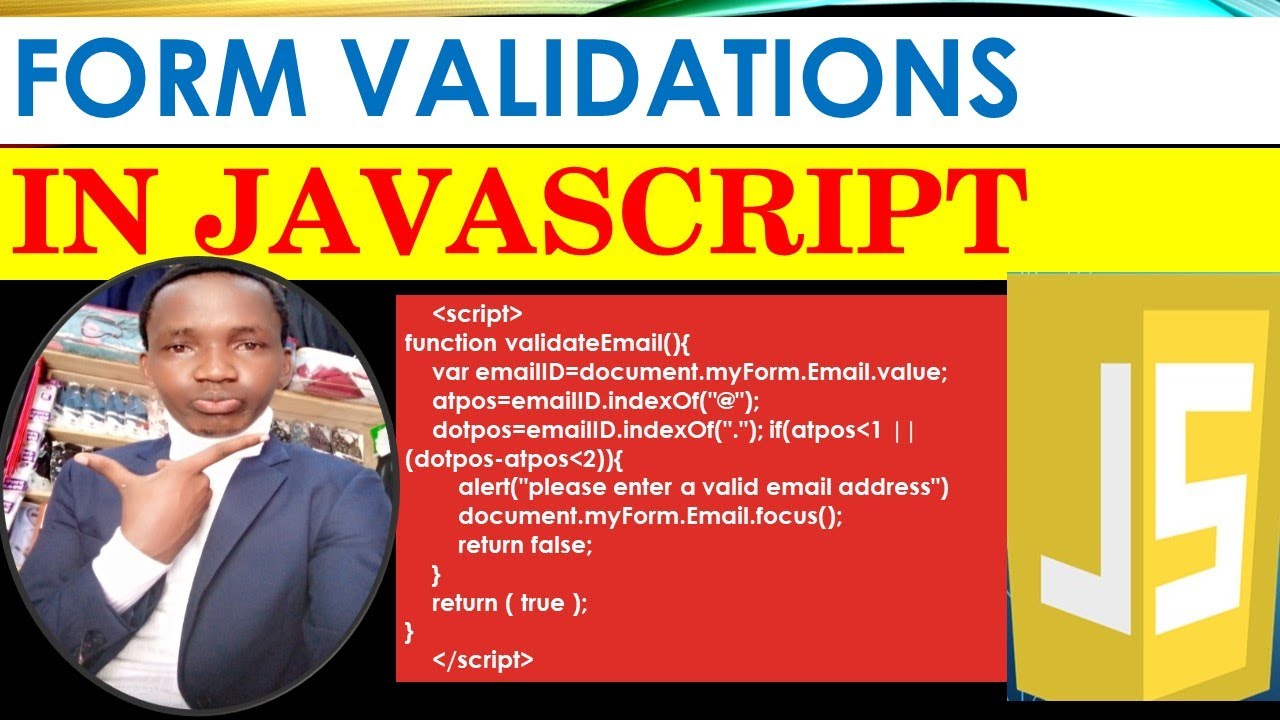 How To Validate Form Data Using Javascript in 20 minutes || www.learntechphilloh.com