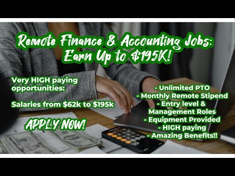 Top Remote Finance & Accounting Jobs | Salaries up to $195K!