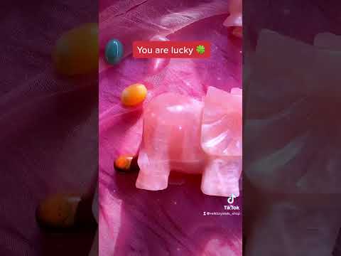 Rose quartz elephant