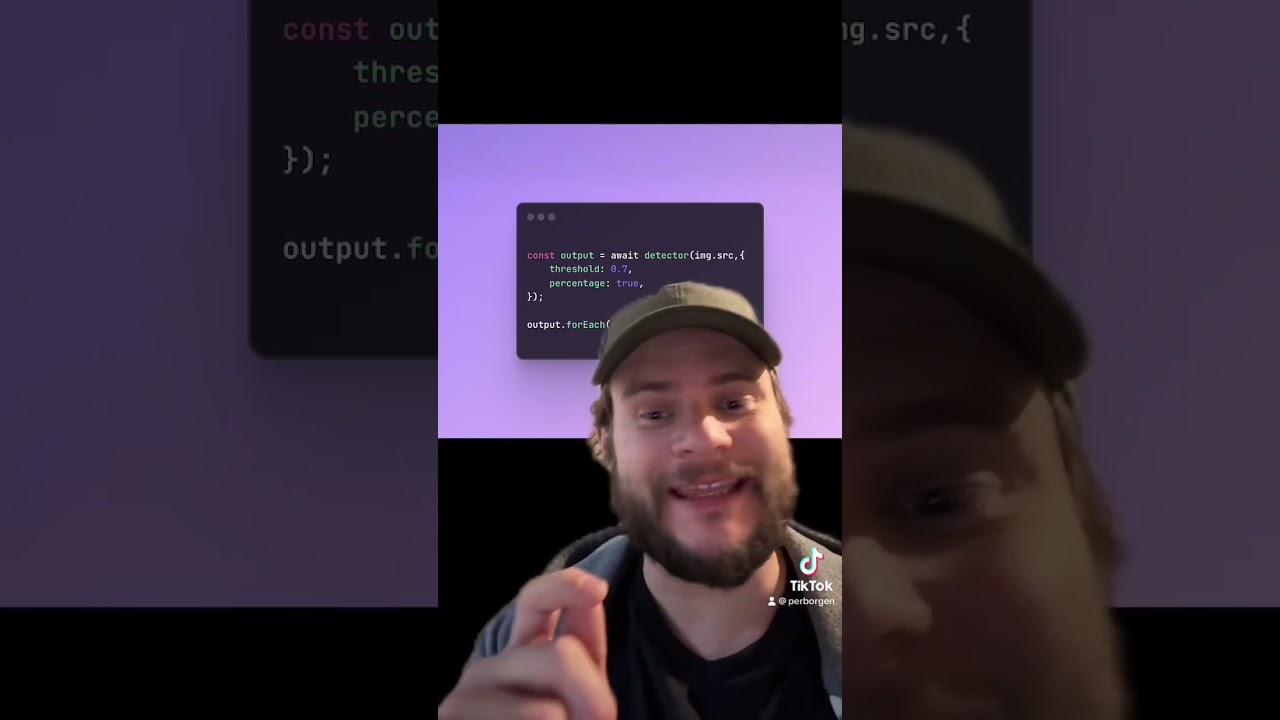 Computer vision in the browser in less than 10 lines of JavaScript