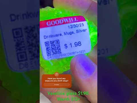 Finding Uranium Glass at a thrift shop! #goodwillhaul #thrifting #uraniumglass