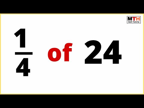 1/4 of 24 (one-fourth of 24)