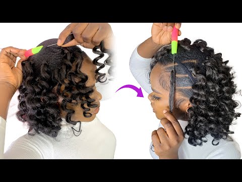 NO CORNROW! NO LEAVE OUT! Easy Crochet Hairstyle Using Braid Extension