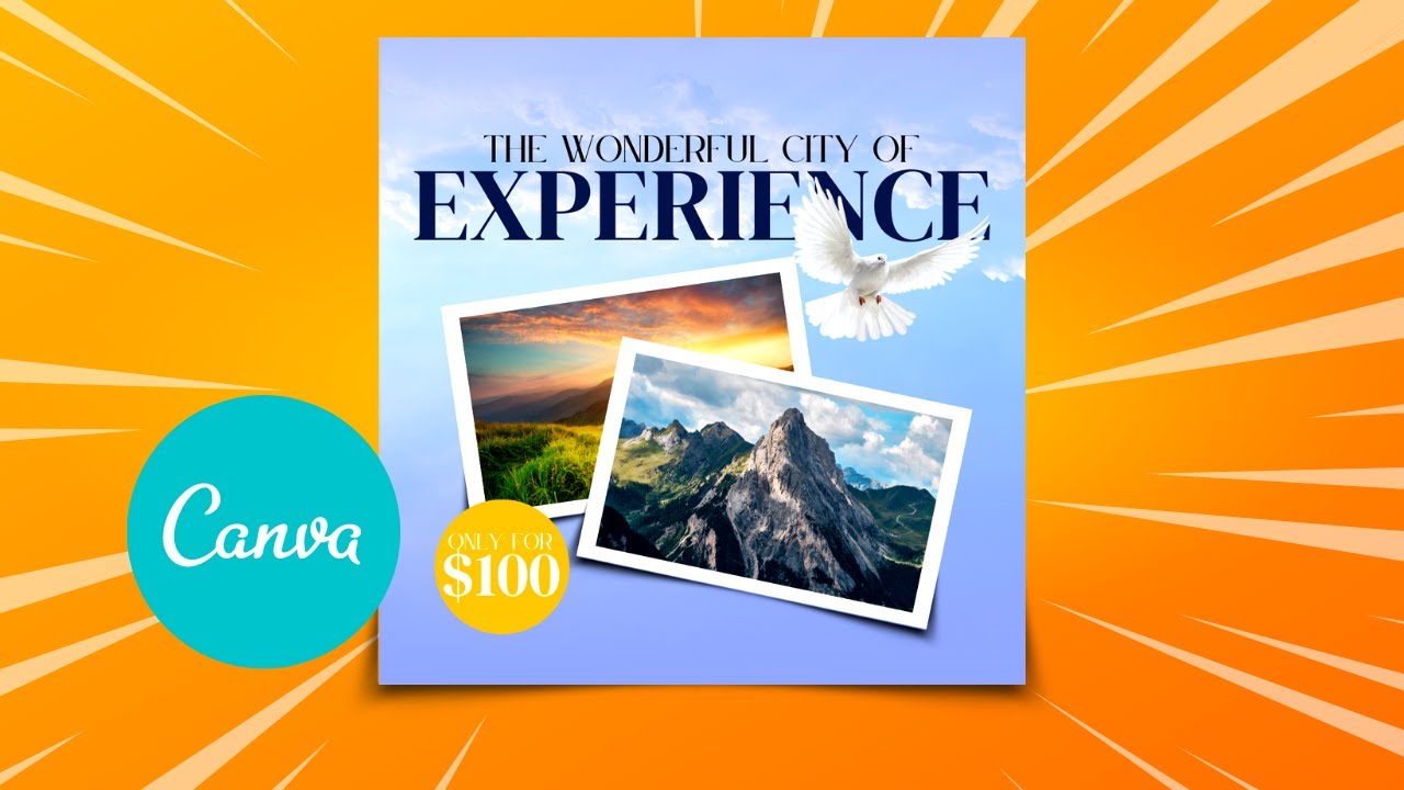 Professional Travel Poster Design in Canva for Instagram - African Geek | Canva Tutorial