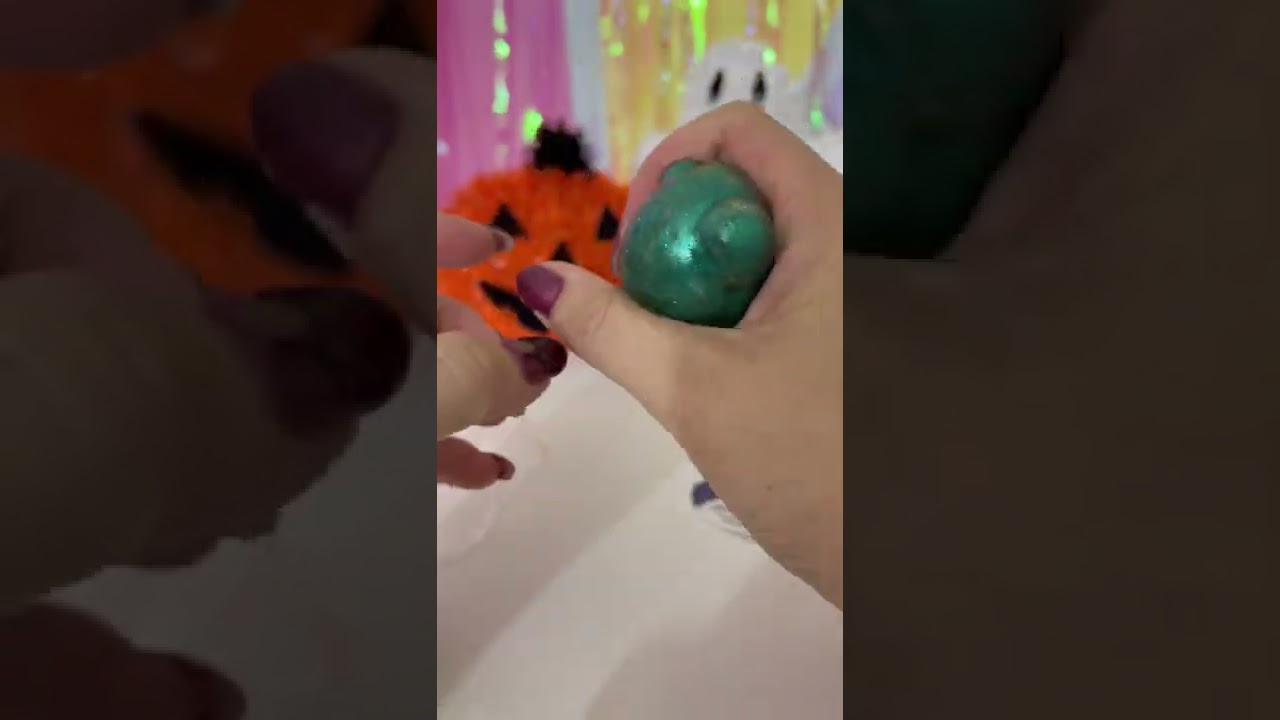 ASMR squishy bear fidget toy #asmr #shorts #glitter #bear