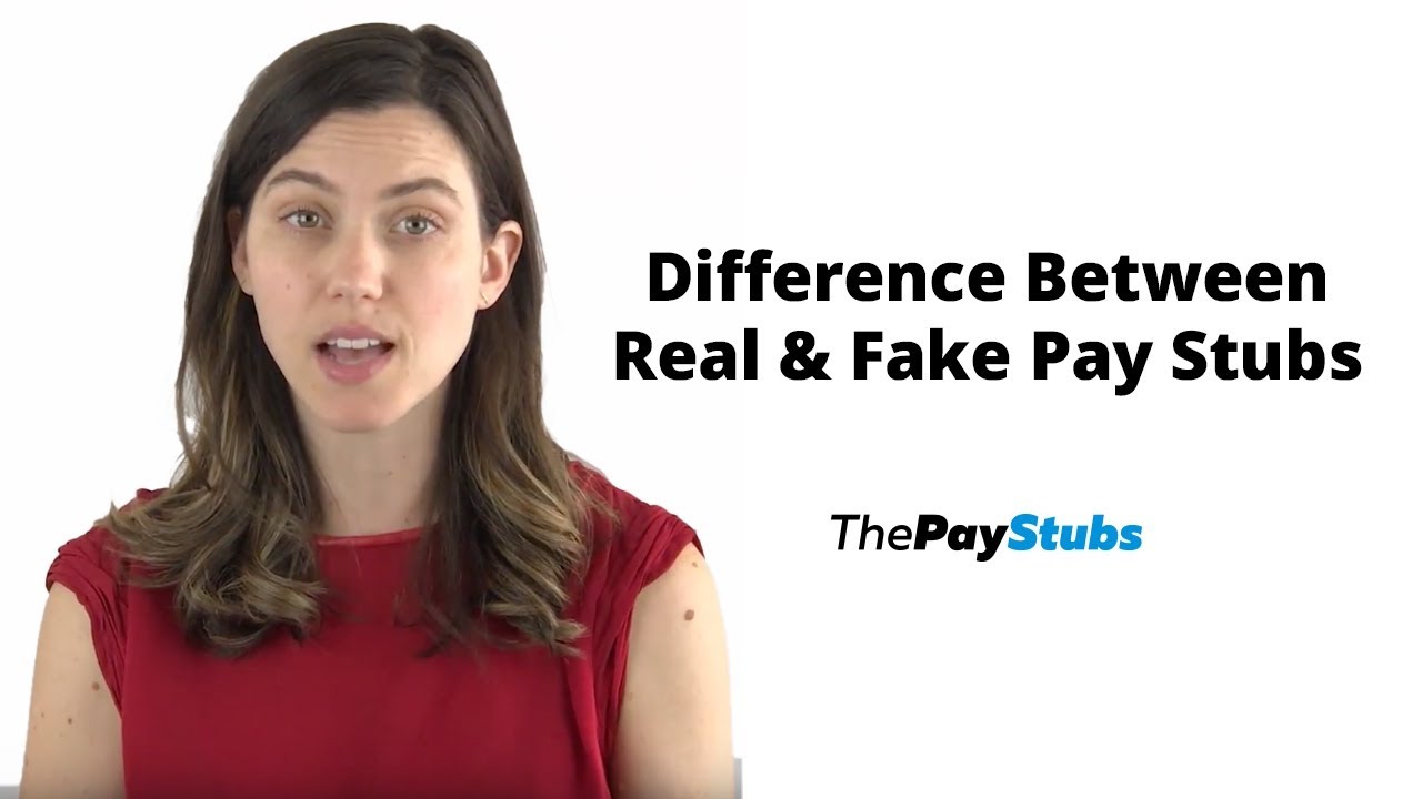 How To Tell The Difference Between A Real And A Fake Pay Stub?