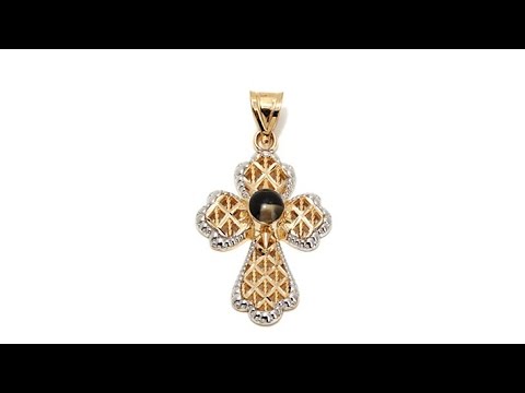 Michael Anthony 10K Nativity Stone Cross Pendant
