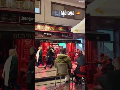 Busy nightlife in Malaga City Costa del Sol 😊😮🇪🇸 #shorts #travel #trending
