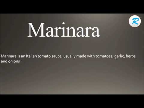 How to pronounce Marinara