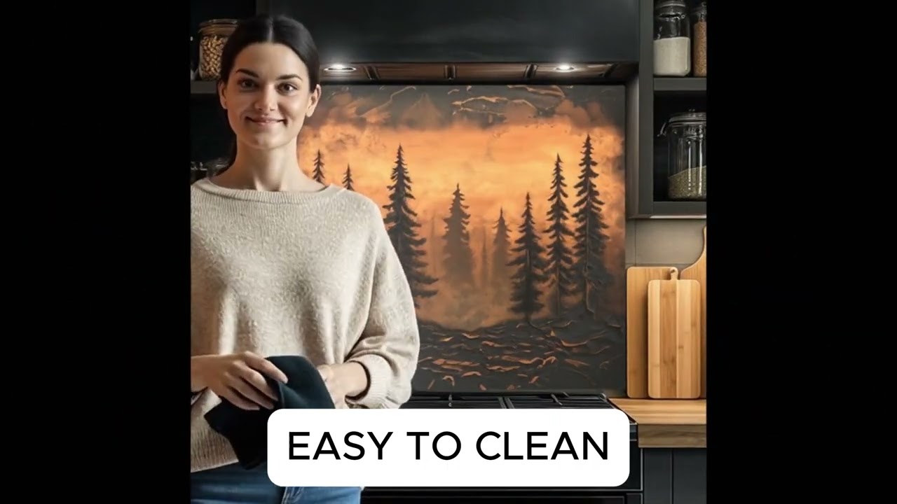 Custom Tempered Glass Backsplash – Custom Kitchen Backsplash for Stove #kitchendesign #kitten