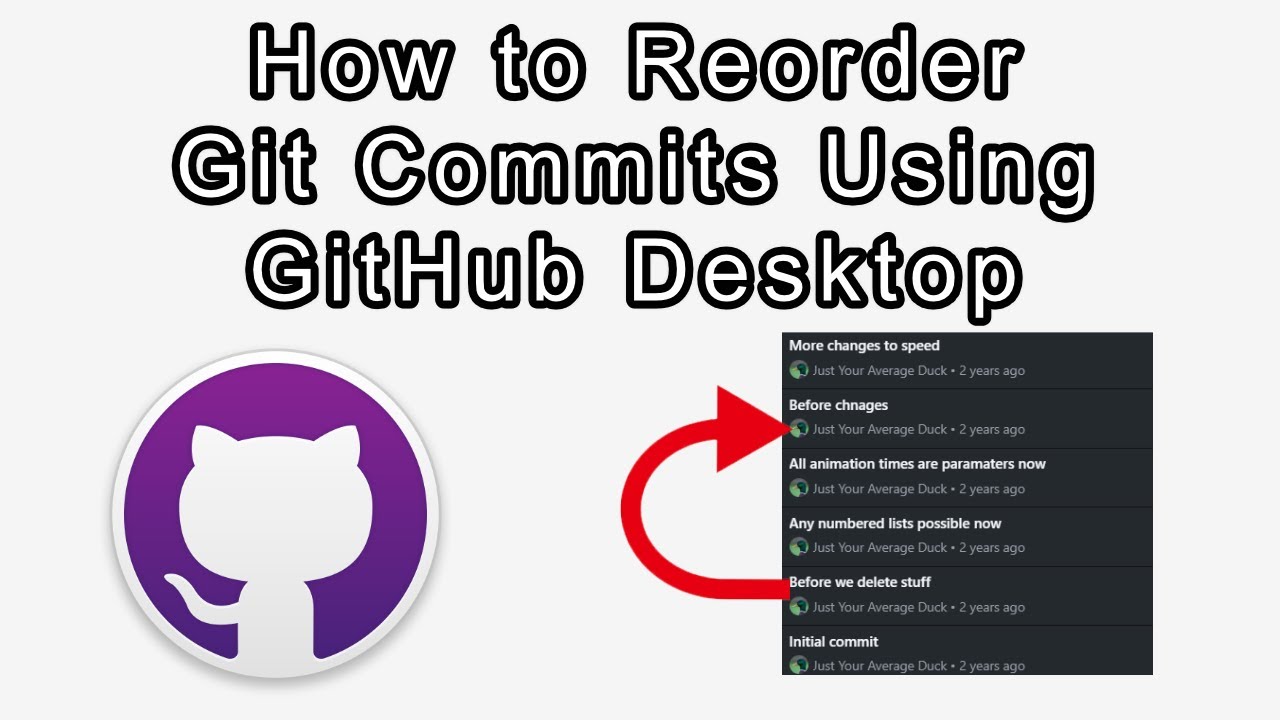 How to Reorder Git Commits In Github Desktop