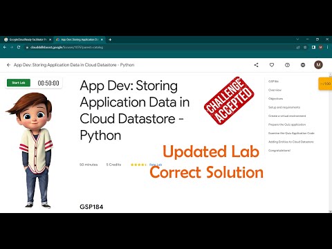 App Dev: Storing Application Data in Cloud Datastore - Python| [GSP184] | Updated Lab | Google Cloud