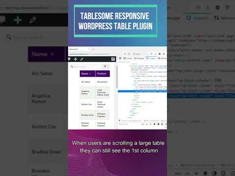 WordPress Responsive Tables - Create with Tablesome Table Plugin #Shorts