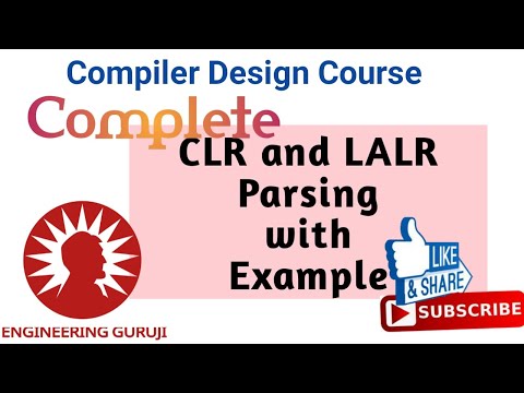 CLR and LALR Parsing with solved example