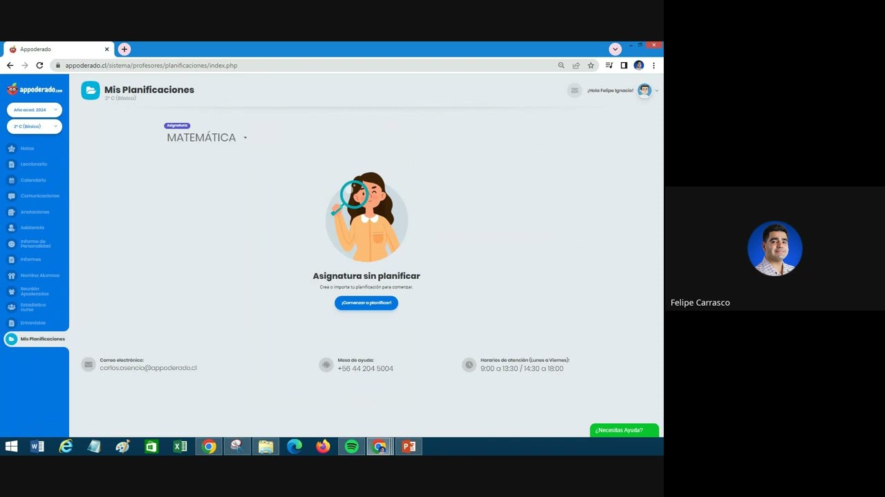 Tutorial de como planificar en Appoderado