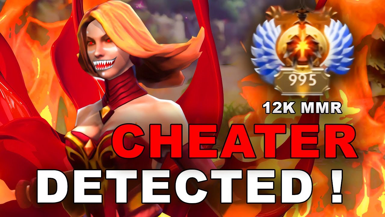 Dota 2 Cheater - Lina 12K MMR IMMORTAL using MAPHACK 7.37E !!!