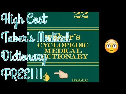 Taber's Medical Dictionary+Data Download for FREE, (No Cost of $39.99)